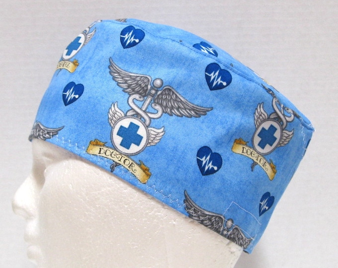 Mens Scrub Hat or Surgical Cap With Doctor Logo - Etsy