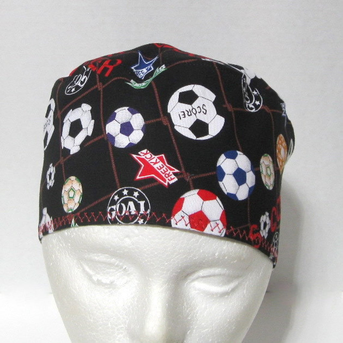 Mens Scrub Hat or Surgical Cap Soccer Balls | Etsy