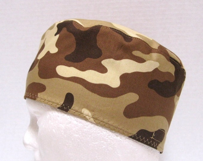 Mens Scrub Cap or Surgical Cap in Shades of Brown Camo - Etsy