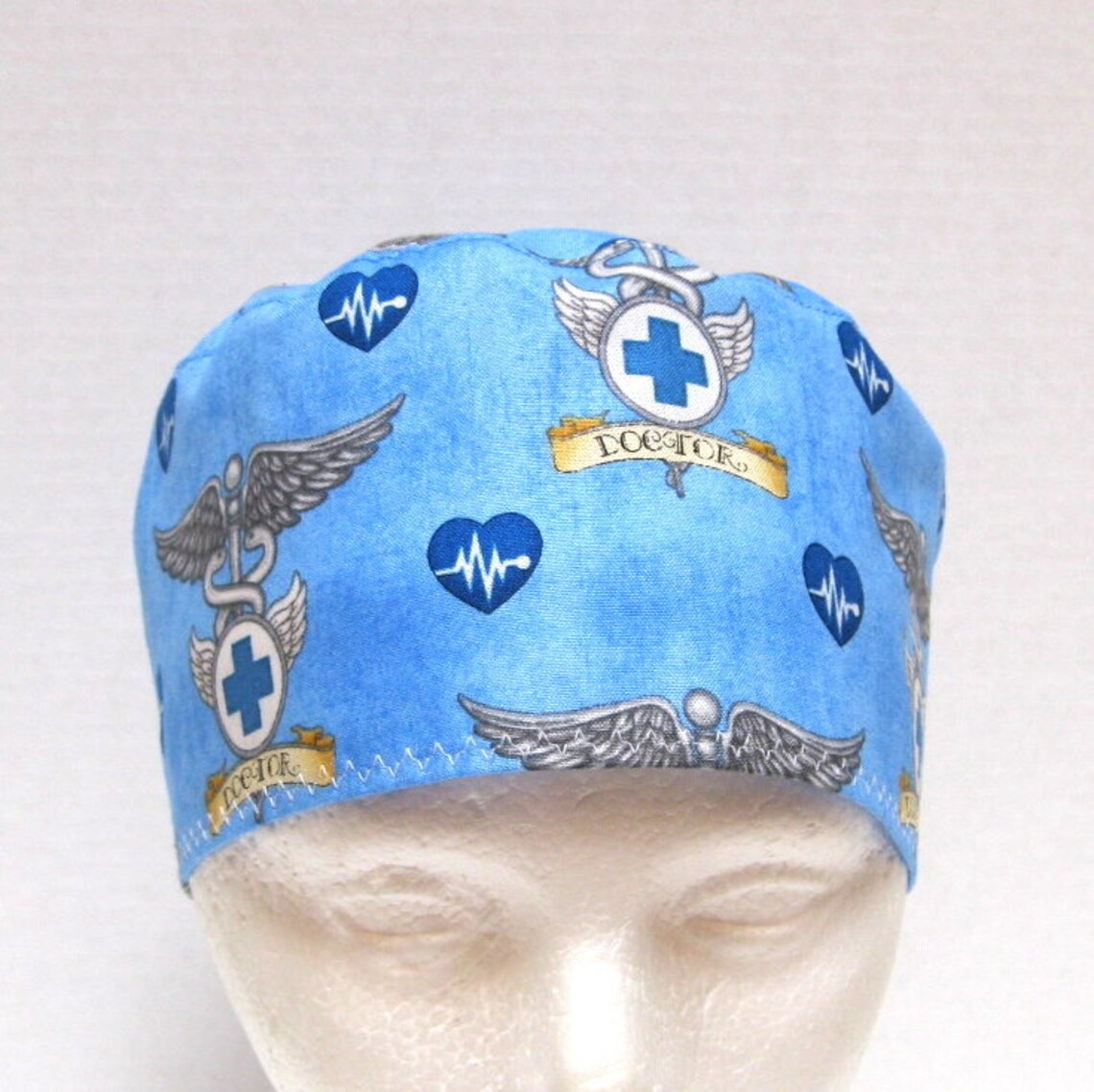 Mens Scrub Hat or Surgical Cap With Doctor Logo - Etsy