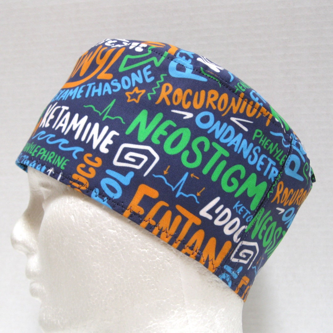 Scrub Cap, Scrub Hat, Surgical Scrub Hat for an Anesthetist or CRNA ...