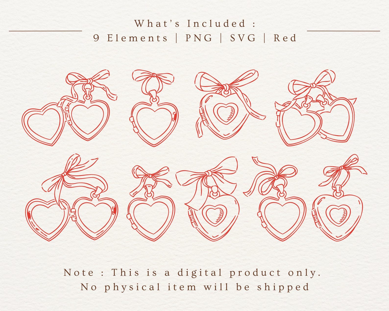 Hand-drawn Heart Locket Clipart SVG PNG, Vintage Love Locket ...
