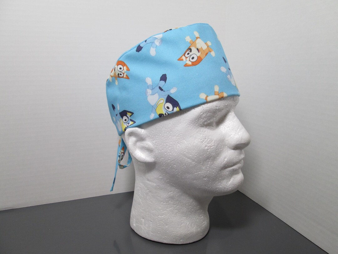Bluey on Blue Unisex Surgical Scrub Cap - Etsy