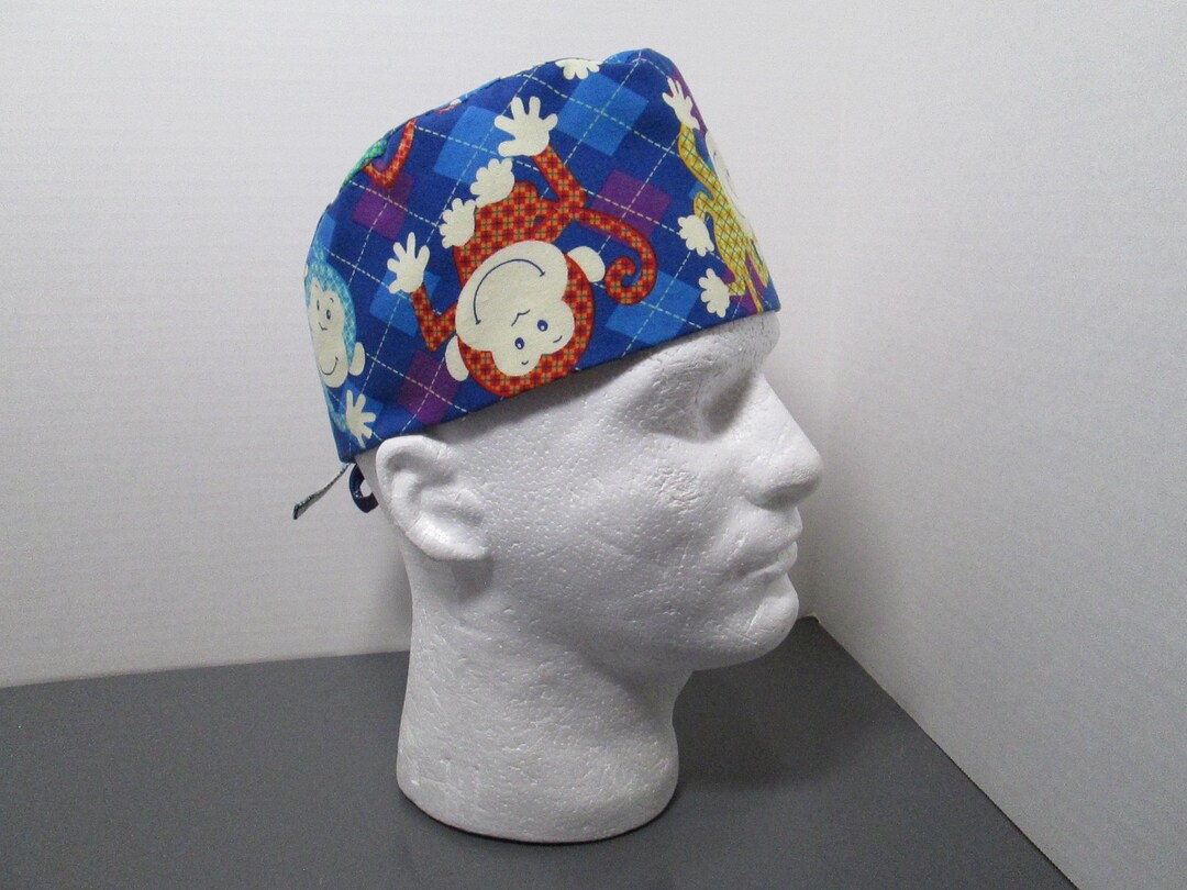 Monkey Around Unisex Surgical Scrub Cap - Etsy