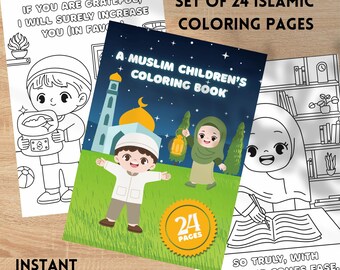 Islamic Coloring Pages for Kids: Quran & Hadith Activity Set (PDF ...