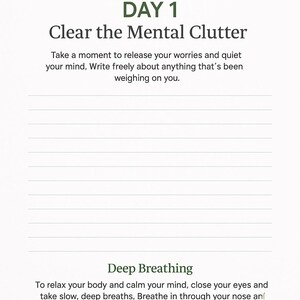 7-day Emotional Detox Printable Workbook - Etsy