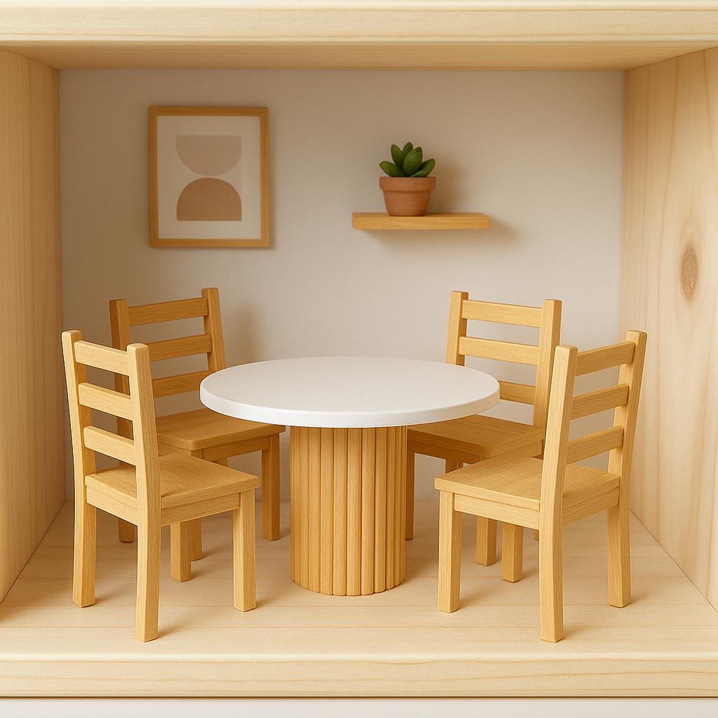 Traditional Dining Chair STL File | 1:12 Scale Dollhouse Furniture ...