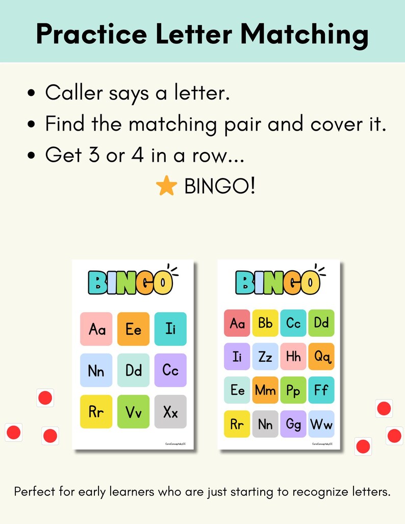 Alphabet Bingo Game for Preschool | Uppercase & Lowercase Letter ...