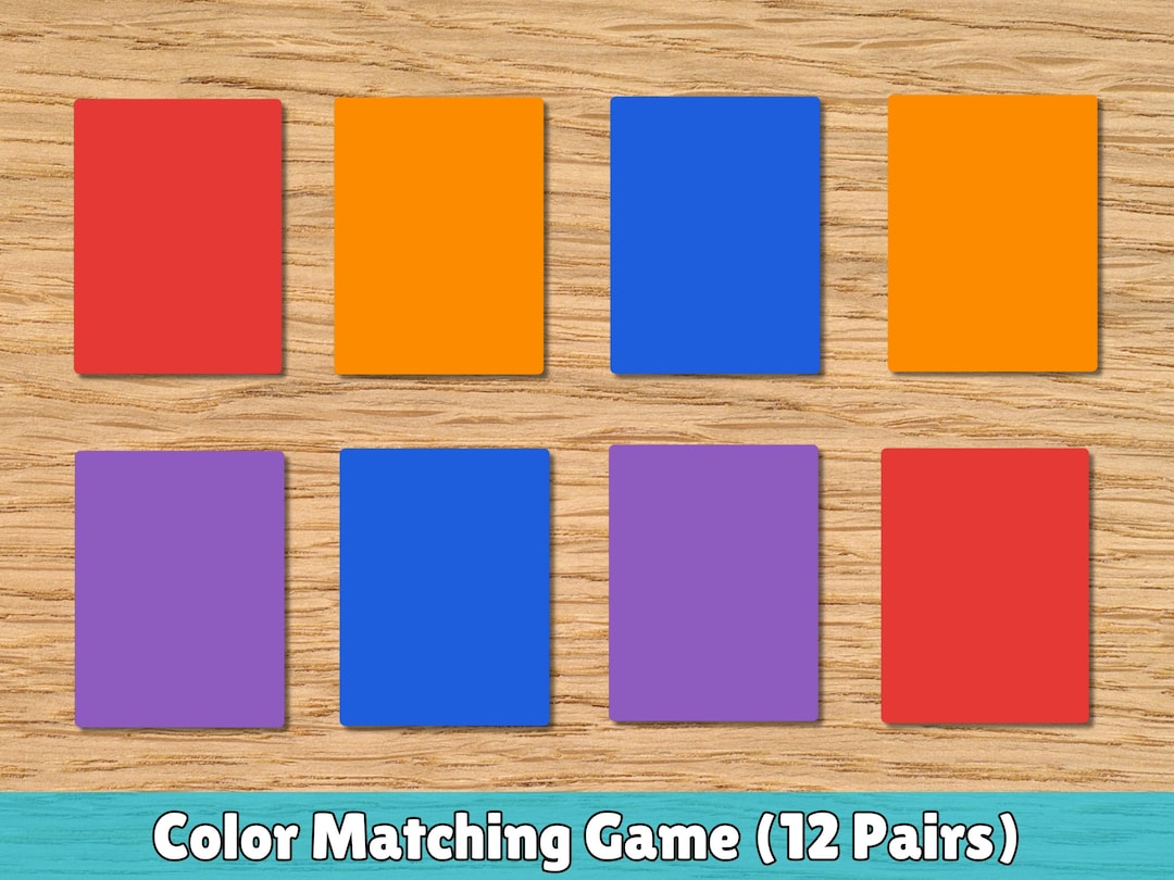 Color Matching Memory Game for Preschool | Color Recognition Activity ...