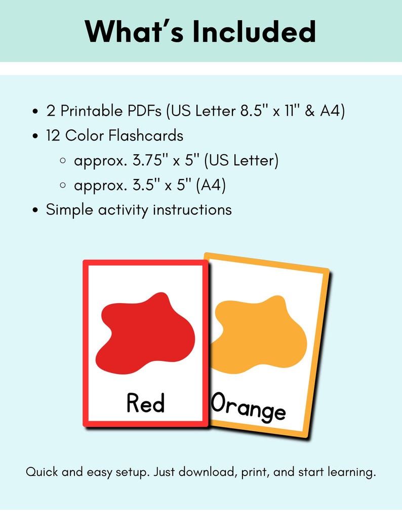 Color Flashcards for Toddlers & Preschool | Learn Colors | Printable ...