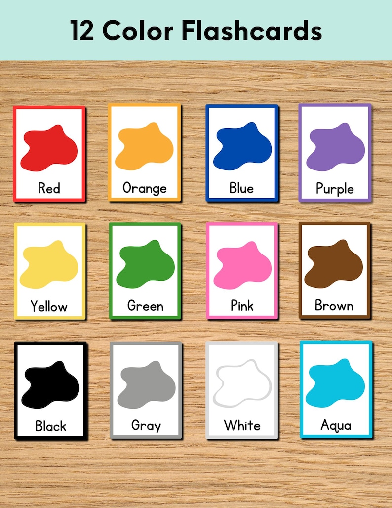 Color Flashcards for Toddlers & Preschool | Learn Colors | Printable ...