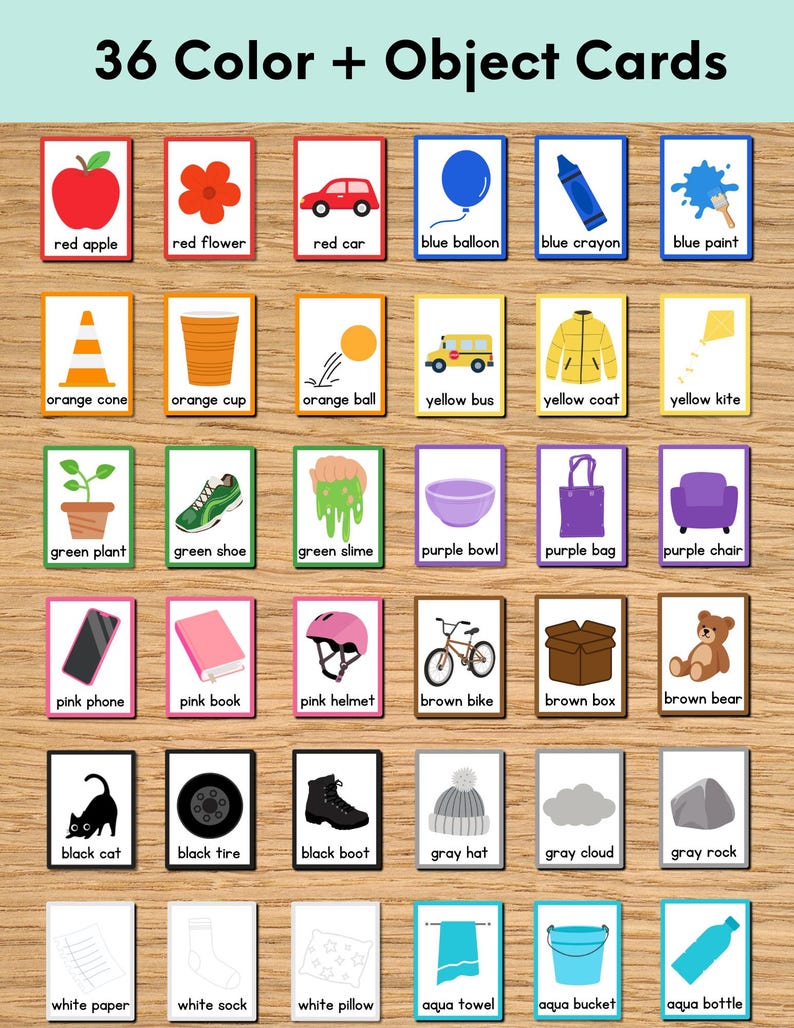 Color and Object Flashcards | Learn Colors for Toddlers & Preschool ...