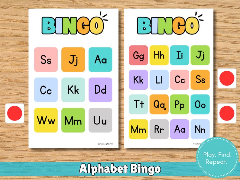 Alphabet Bingo Game for Preschool | Uppercase & Lowercase Letter ...