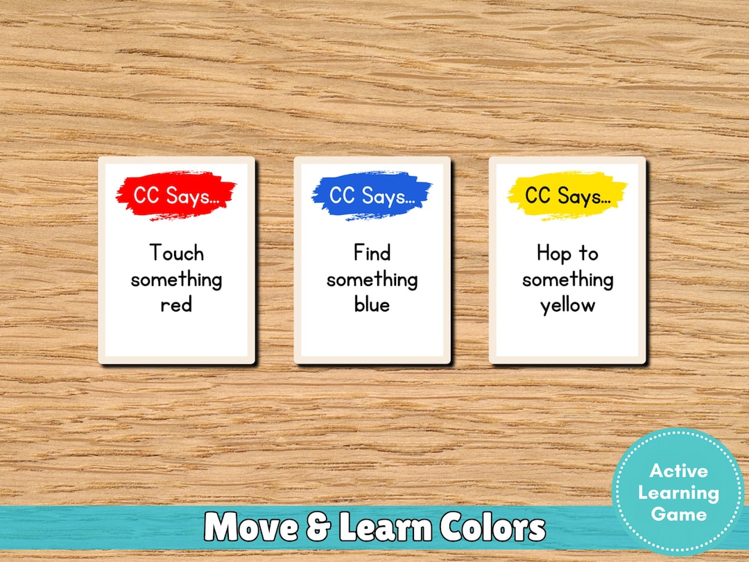 Color Movement Game for Preschool | CC Says™ Find the Colors | Active ...