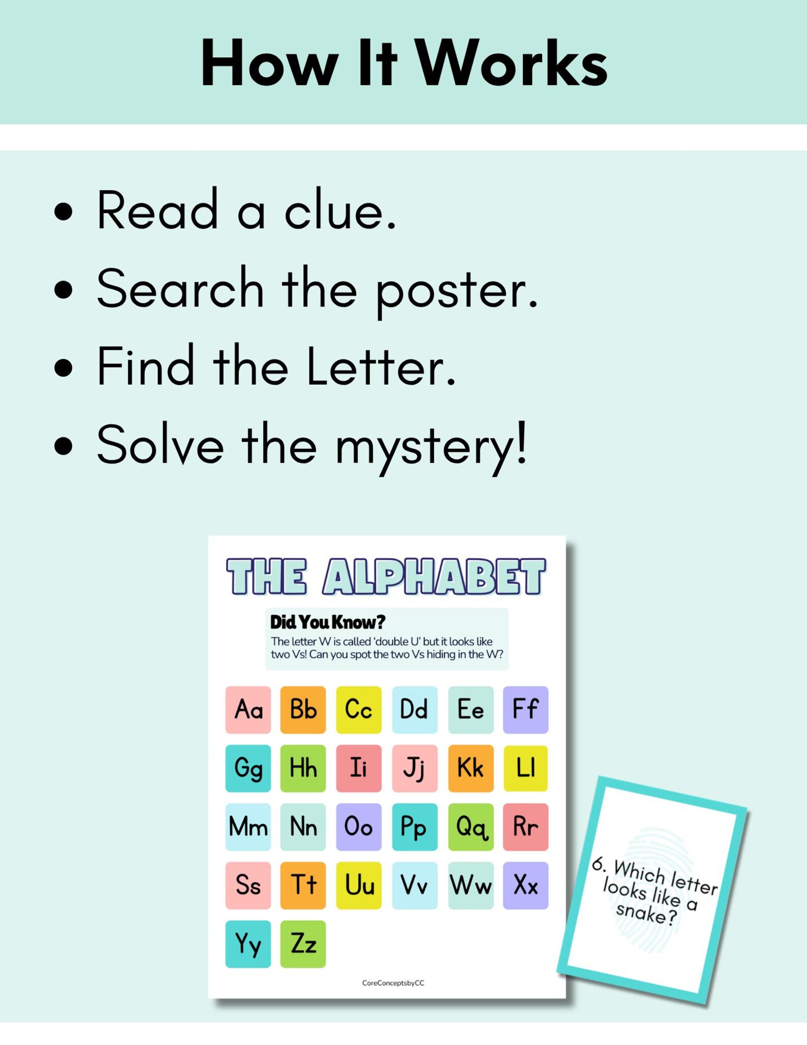 Guess the Letter Game | Alphabet Detective Activity | Uppercase ...