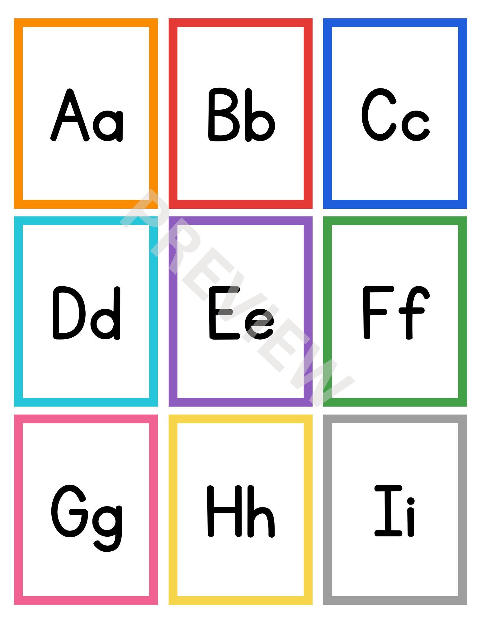 Alphabet Flashcards for Preschool | Uppercase & Lowercase Letter ...