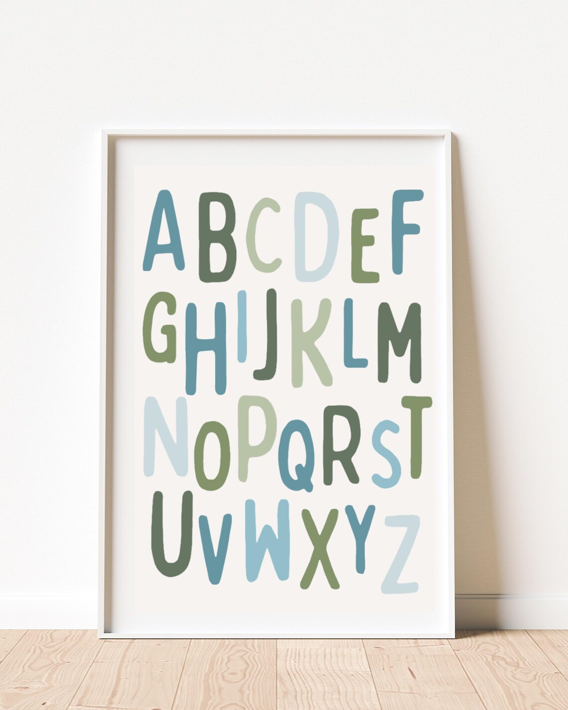 Alphabet Wall Art for Kids • Abcs Print • Digital • Blue Abcs Print ...