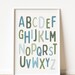 Alphabet Wall Art for Kids • Abcs Print • Digital • Blue Abcs Print ...