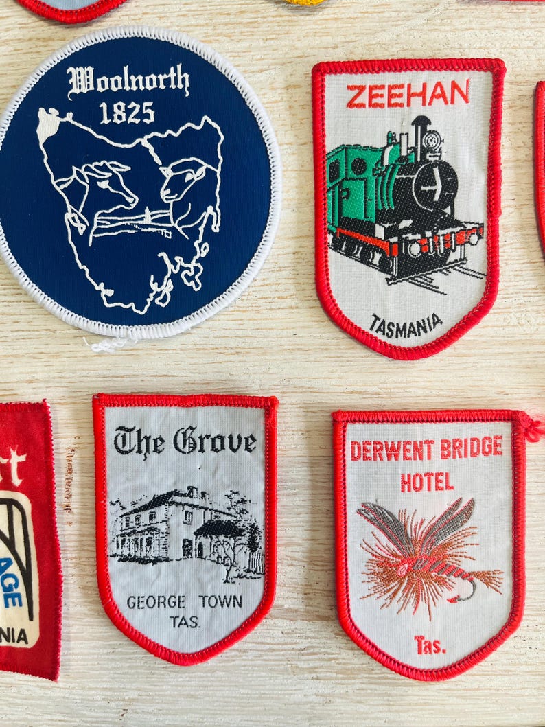Tasmania Vintage Embroidered Travel Souvenir Patches Collection, 17 in ...