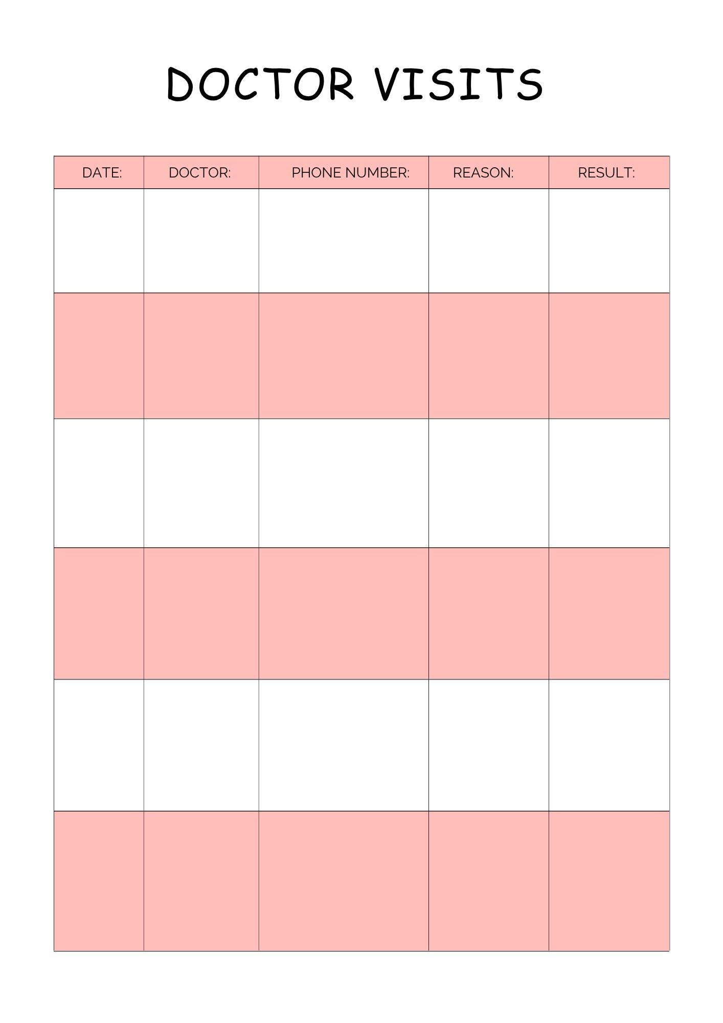 Medical Planner Printable: Healthcare Tracker & Appointment Organizer ...