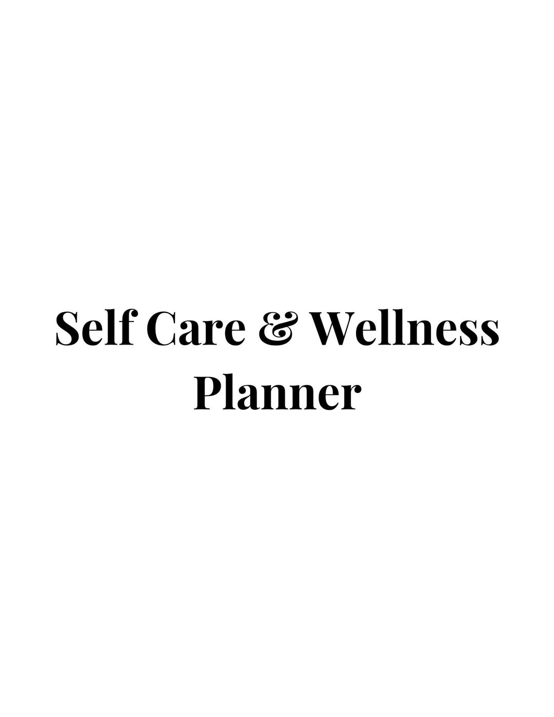 Self-care & Wellness Planner | Printable Mental Health, Mood Tracker ...