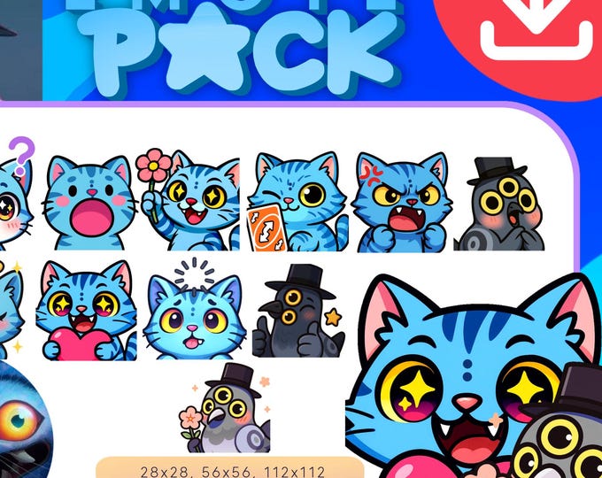 Kpop Demon Hunters Tiger & Bird Twitch Emotes 11 Pack | Cute Chibi ...