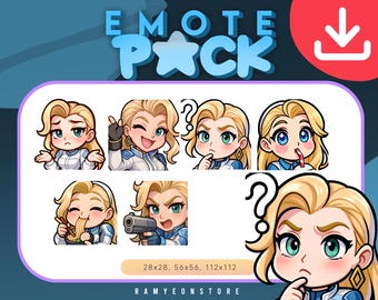Cloak and Dagger Marvel Rivals Twitch Emotes Pack | Cute Chibi Vtuber ...