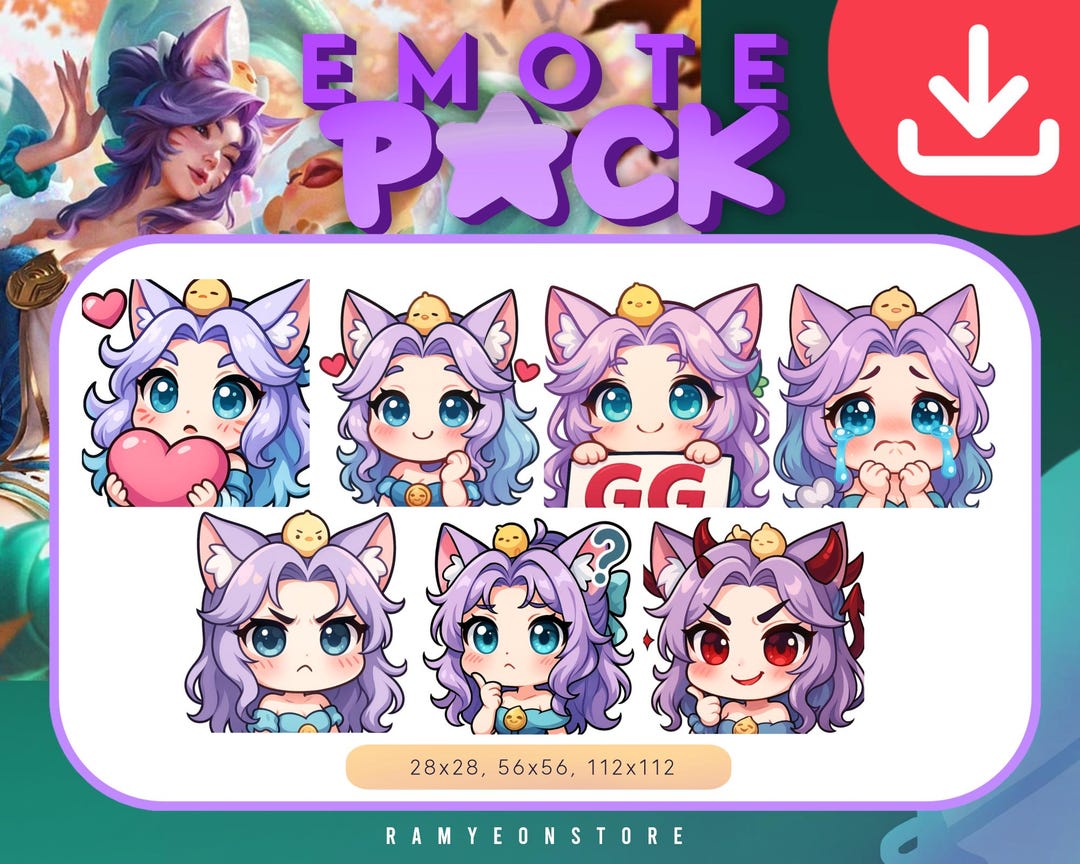 Ahri Spirit Blossom Springs League of Legends Twitch Emotes & Badges ...