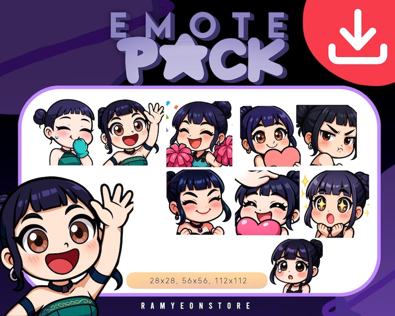 Kpop Demon Hunters FULL 37 Emotes BIGGEST Pack | Cute Chibi VTuber ...