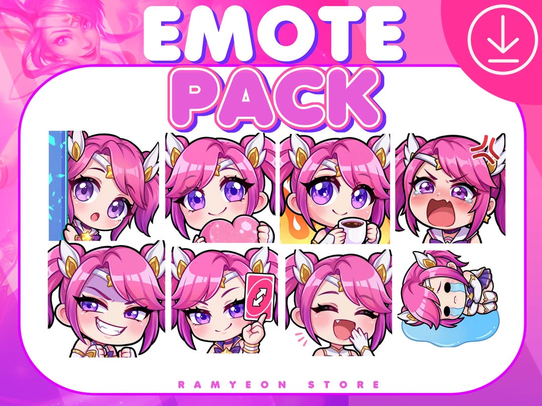 Lux Star Guardian League of Legends Twitch Emotes & Badges Pack | Cute ...