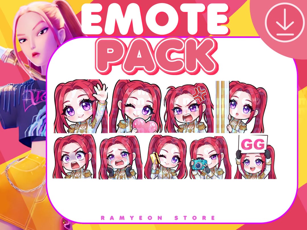 Watch K-pop Demon Hunters Twitch Emotes & Badges Pack | Cute Chibi ...