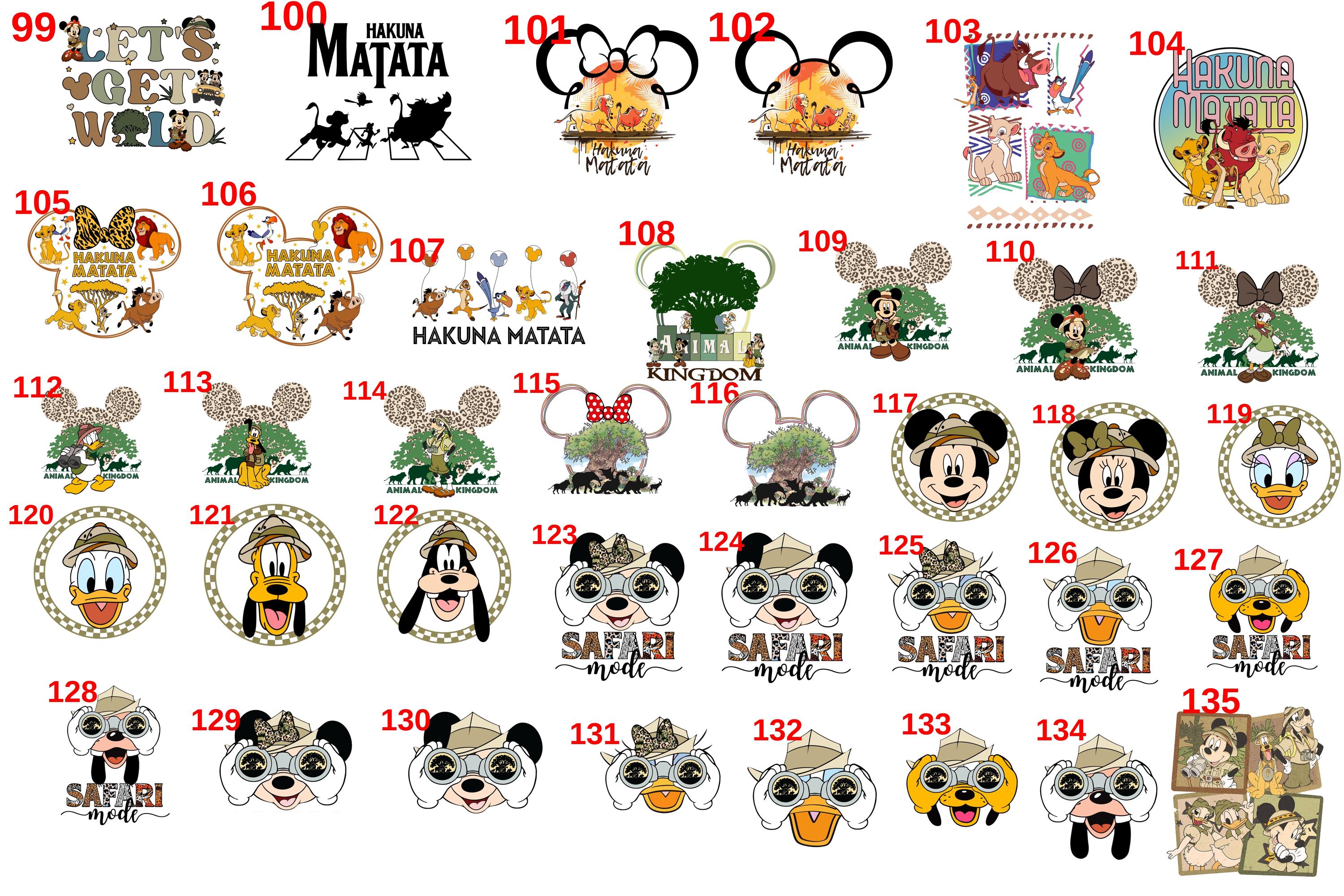 Disney Animal Kingdom Dtf Print, 2026 Safari Mickey Friends Dtf ...