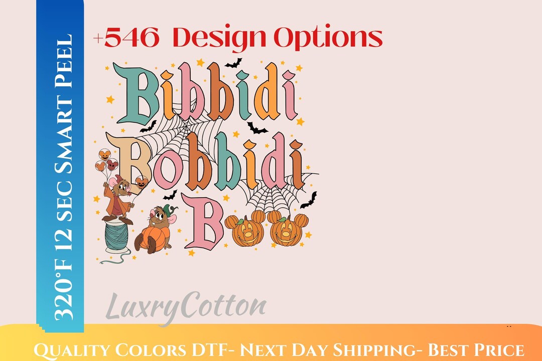 Bibbidi Bobbidi Boo Halloween Transfers,disney Ready to Press ...