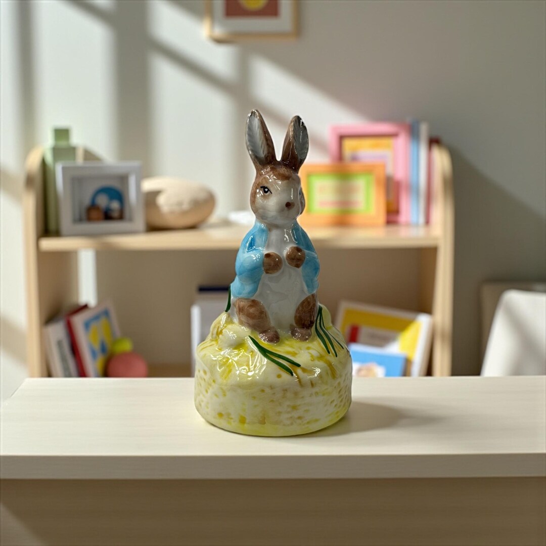 Vintage 1988 Schmid Peter Rabbit Music Box • Beatrix Potter Collectible ...