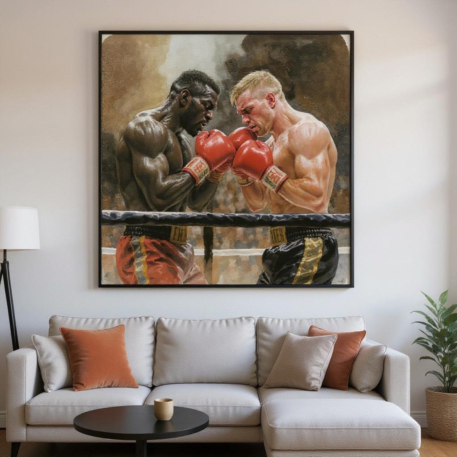 Emotional Boxer Painting | Fighter Wall Print | 5000x5000px Digital ...