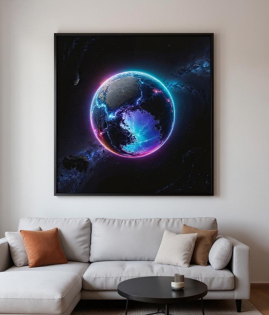Pluto Cosmic Planet Digital Art Print - Etsy