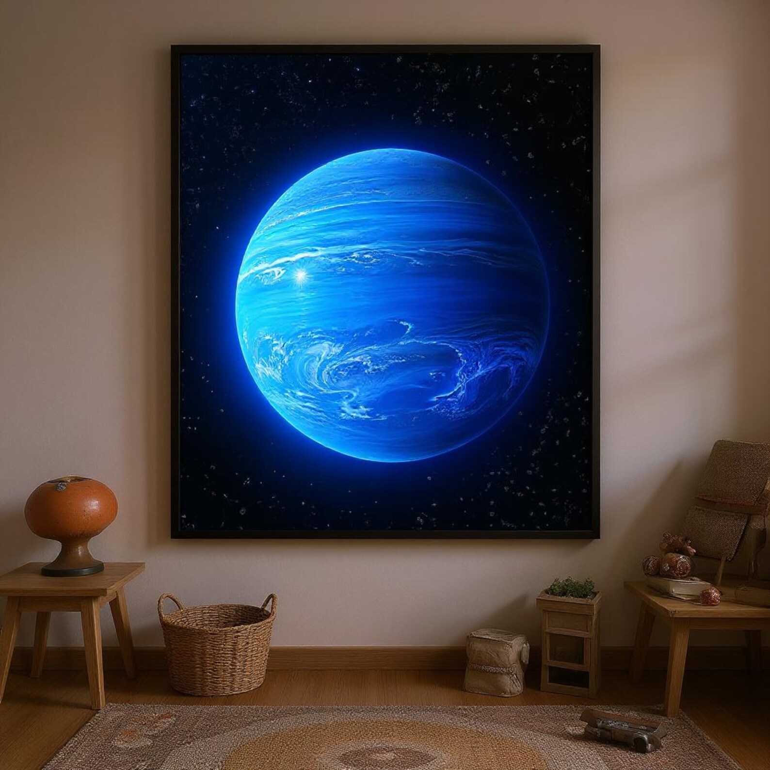 Uranus Cosmic Planet Digital Art Print - Etsy