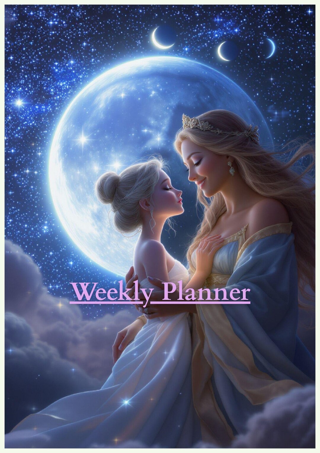 Kids Weekly Planner Printable | Fantasy Night Theme | A4 + Letter PDF ...