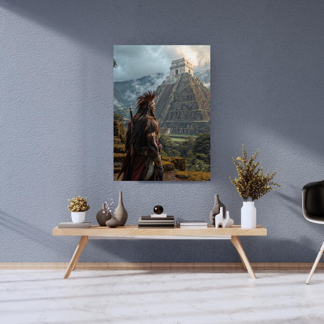 Inca Warrior & Sacred Pyramid | Digital Art Print - Etsy