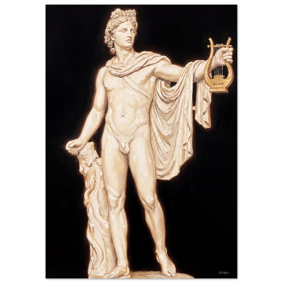 Classical Greek Statue Wall Art, Apollo Sculpture Foam Print, Timeless ...