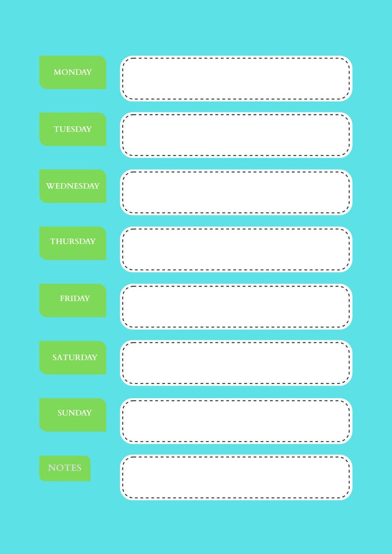 Weekly Planner Printable | Elegant Nature Theme | A4 + Letter PDF ...