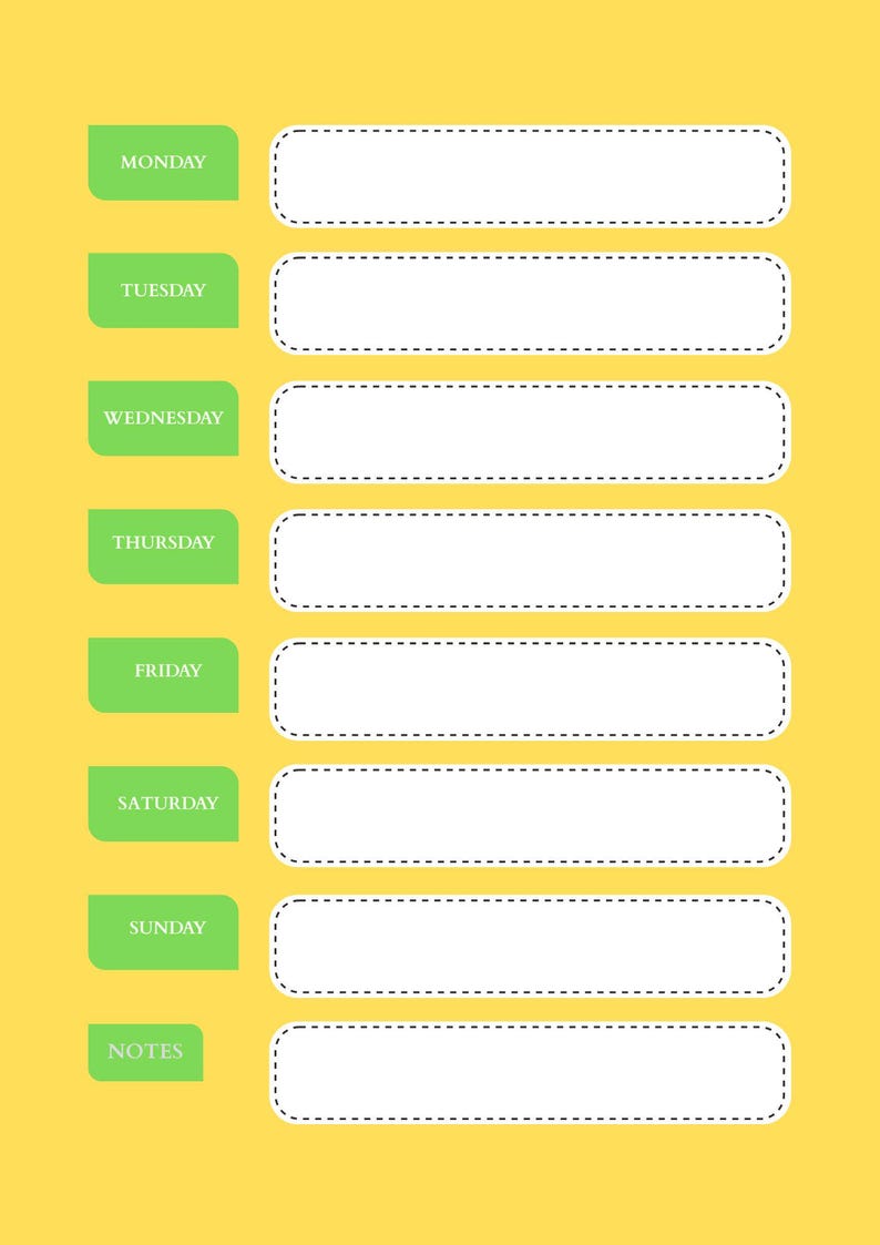 Kids Weekly Planner Printable | Zeus & Kids Cartoon Theme | A4 + Letter ...