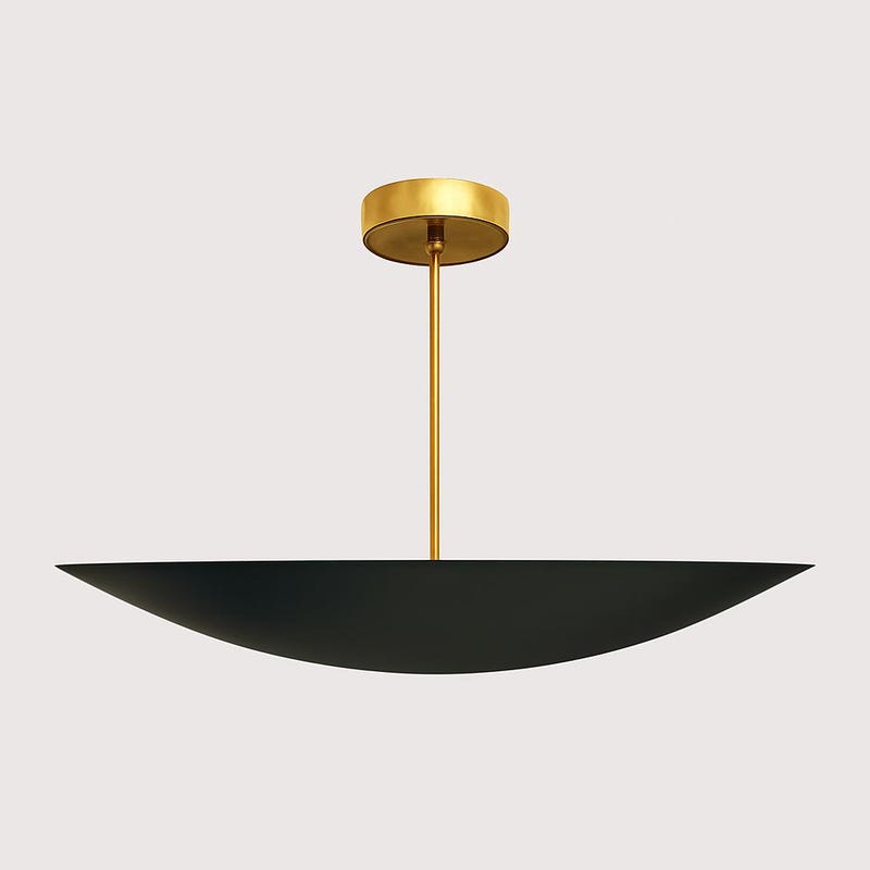 Mid Mod Brass Flush Mount - Etsy