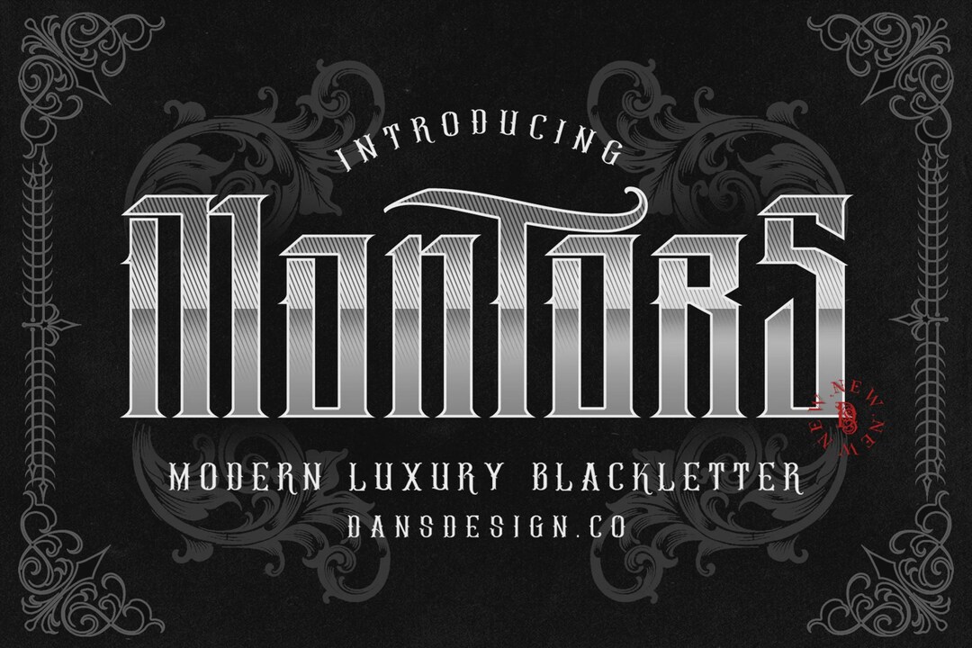 Montors Modern Blackletters Font - Etsy