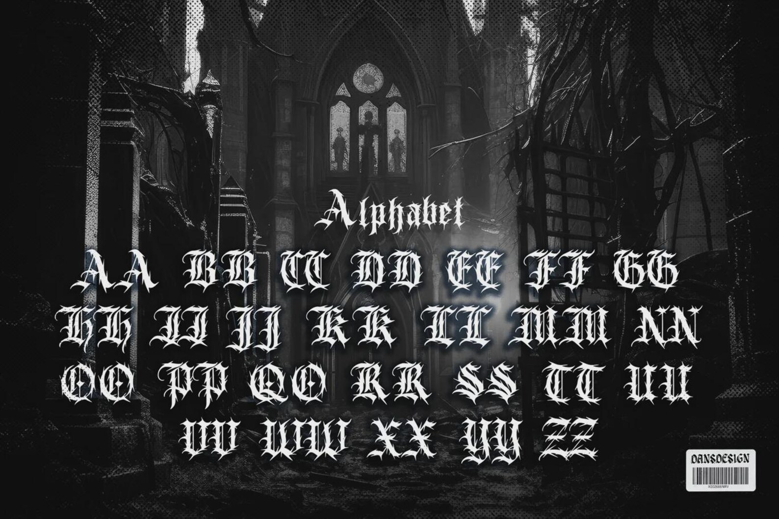 BONES Blackletters Gothic Display Font - Etsy