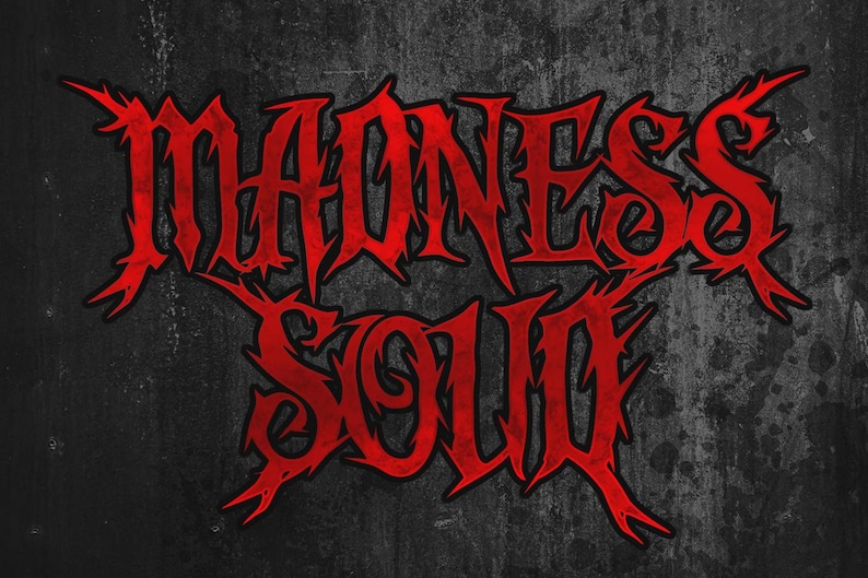 Artcemos Horror Metal Font - Etsy