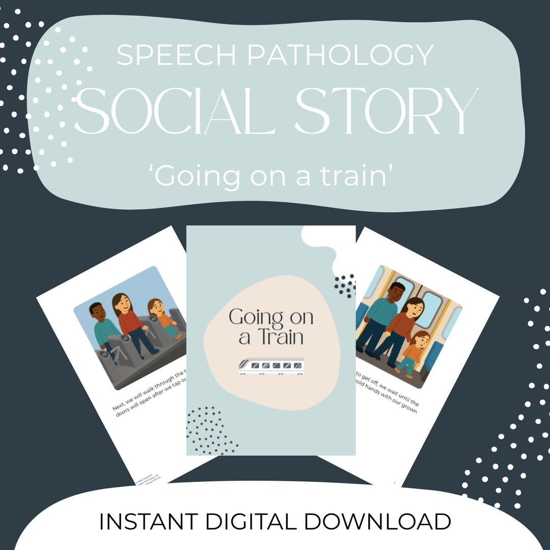 Social Story Going on a Train - Etsy