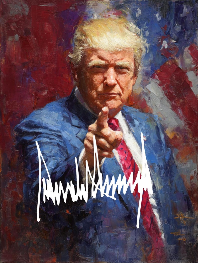 Donald Trump Signed Autograph Photo Print Signature Gift With COA - Etsy