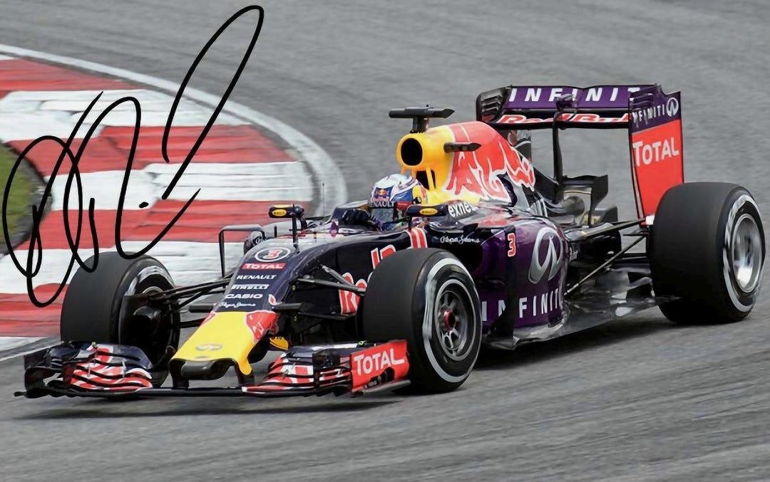 Daniel Ricciardo Signed Autograph Photo Print Signature Red Bull F1 ...