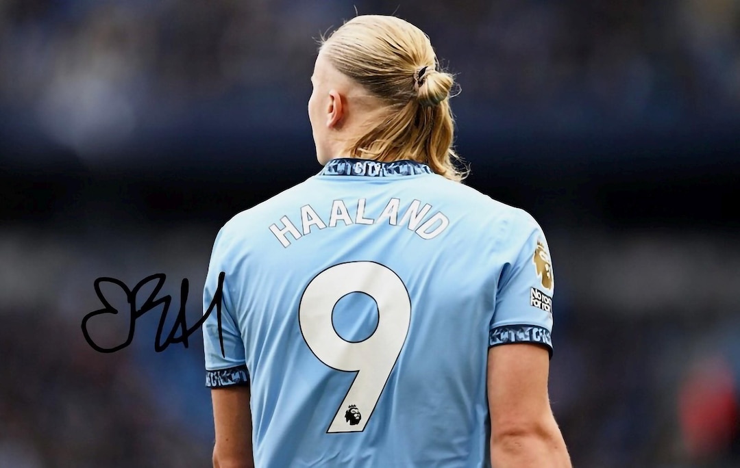 Erling Haaland Signed Autograph Photo Print Signature Premier League ...